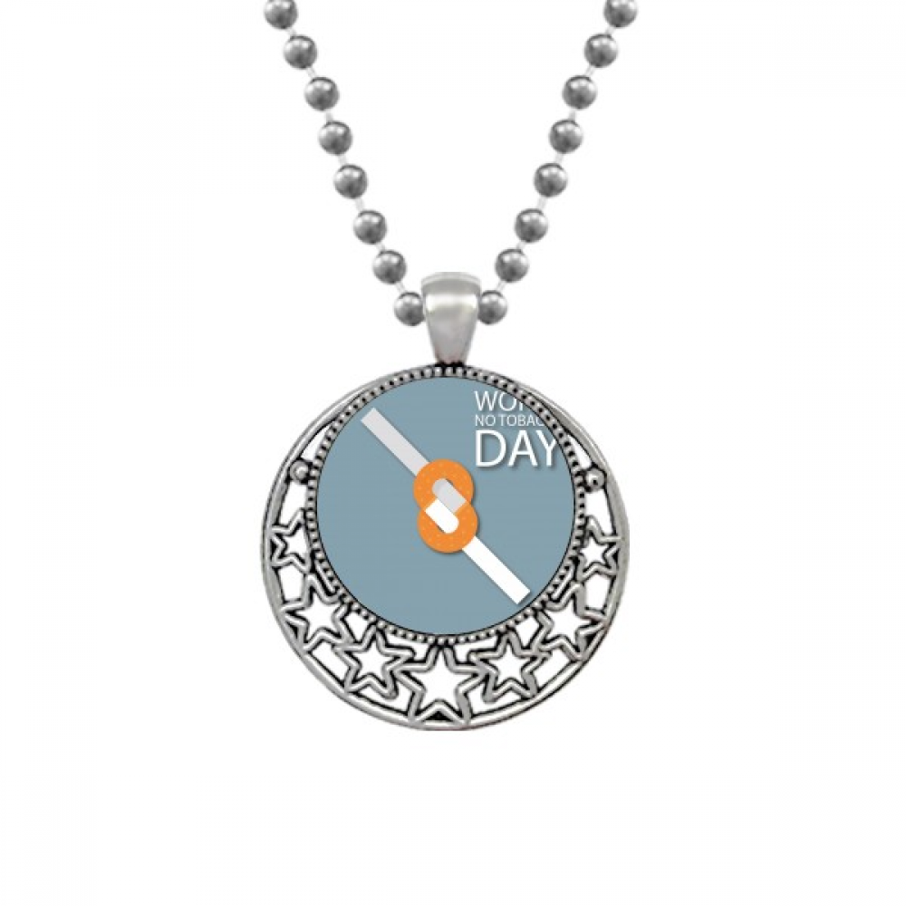 Logo Quit Smoking Is Difficult Necklaces Pendant Retro Moon Stars ...