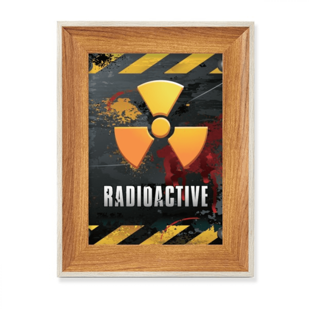 Logo Radioactive Substances Warning Desktop Wooden Photo Frame Display ...