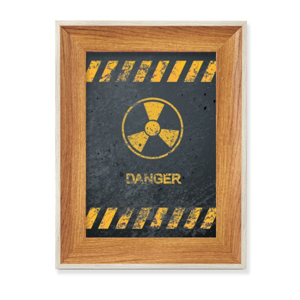 Logo Radioactive Substances Warning Desktop Wooden Photo Frame Display ...