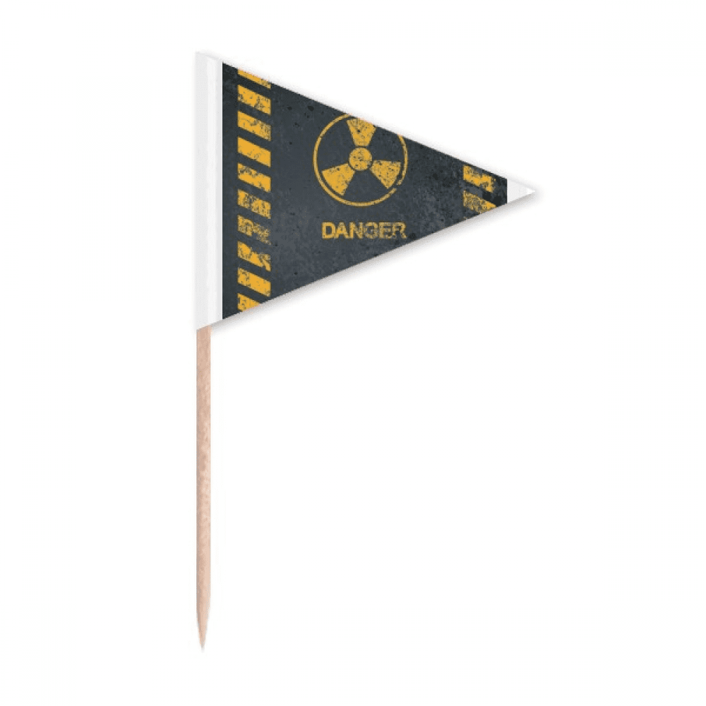 Logo Radioactive Substances Warning Toothpick Triangle Cupcake Toppers ...