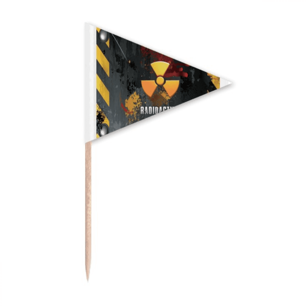 Logo Radioactive Substances Warning Toothpick Triangle Cupcake Toppers ...