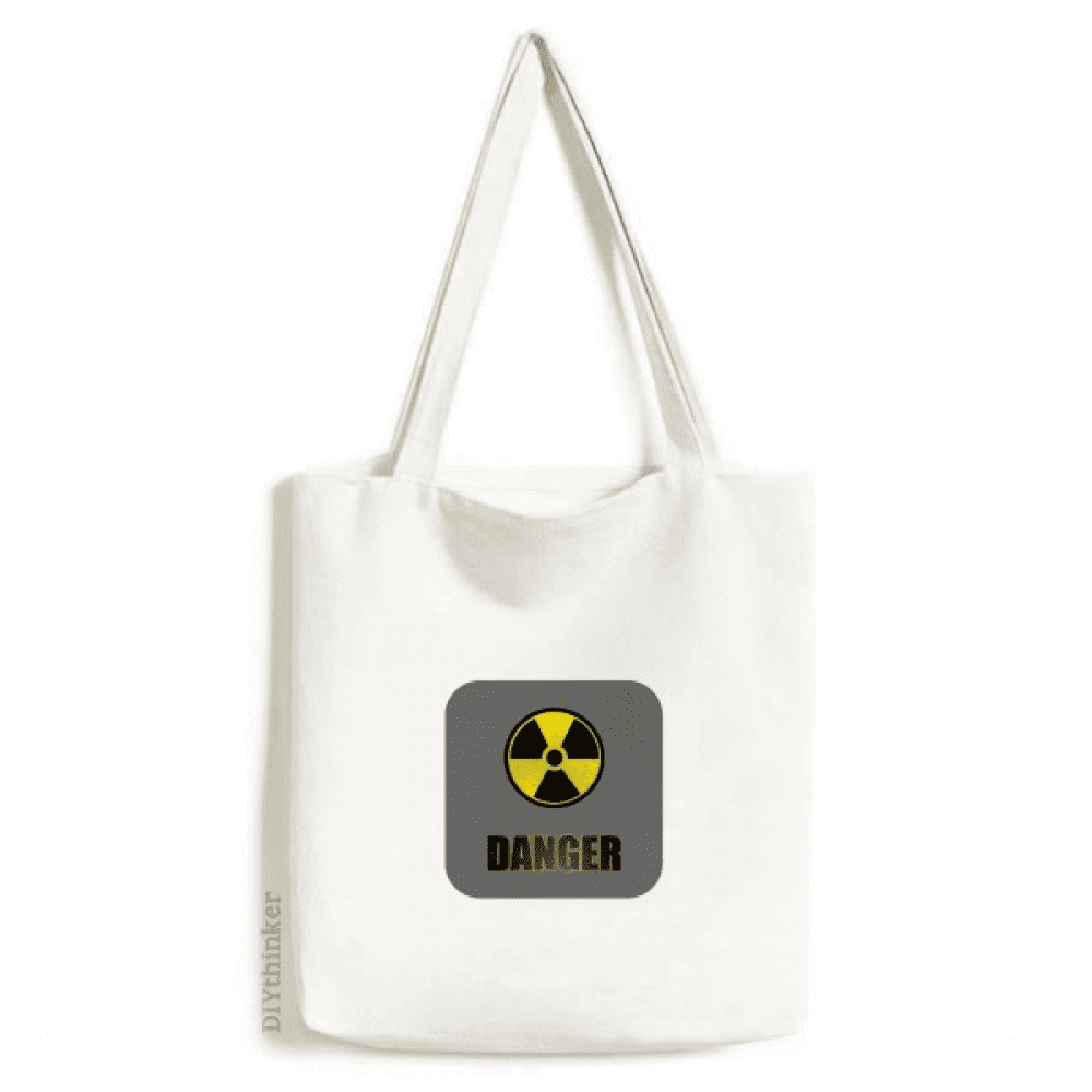 Logo Radioactive Substances Warning Tote Canvas Bag Shopping Satchel ...
