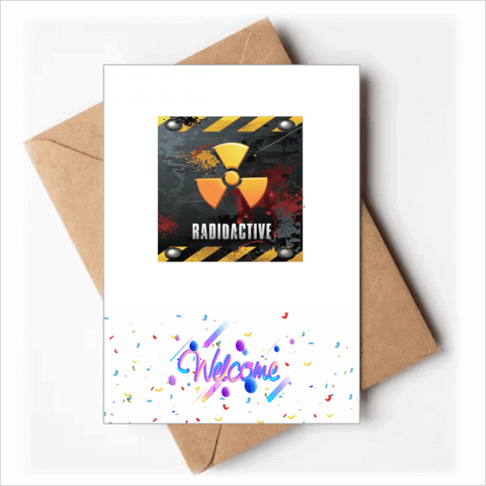 Logo Radioactive Substances Warning Welcome Back Greeting Cards ...