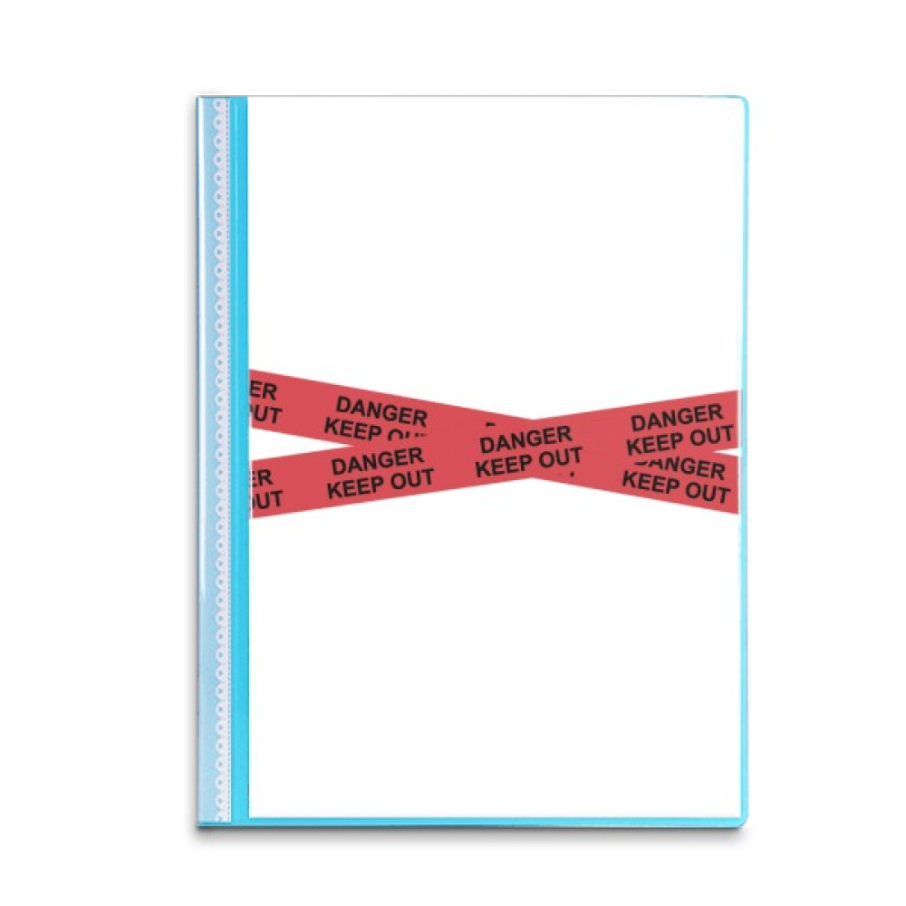 Logo Red Danger Line Keep Out Book Sheet Protectors Portfolio Binder ...
