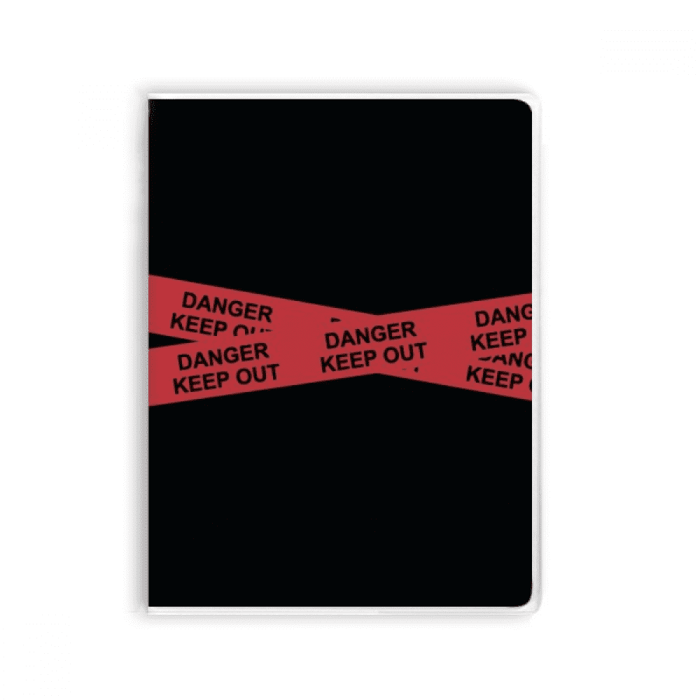 Logo Red Danger Line Keep Out Notebook Gum Cover Diary Soft Cover ...