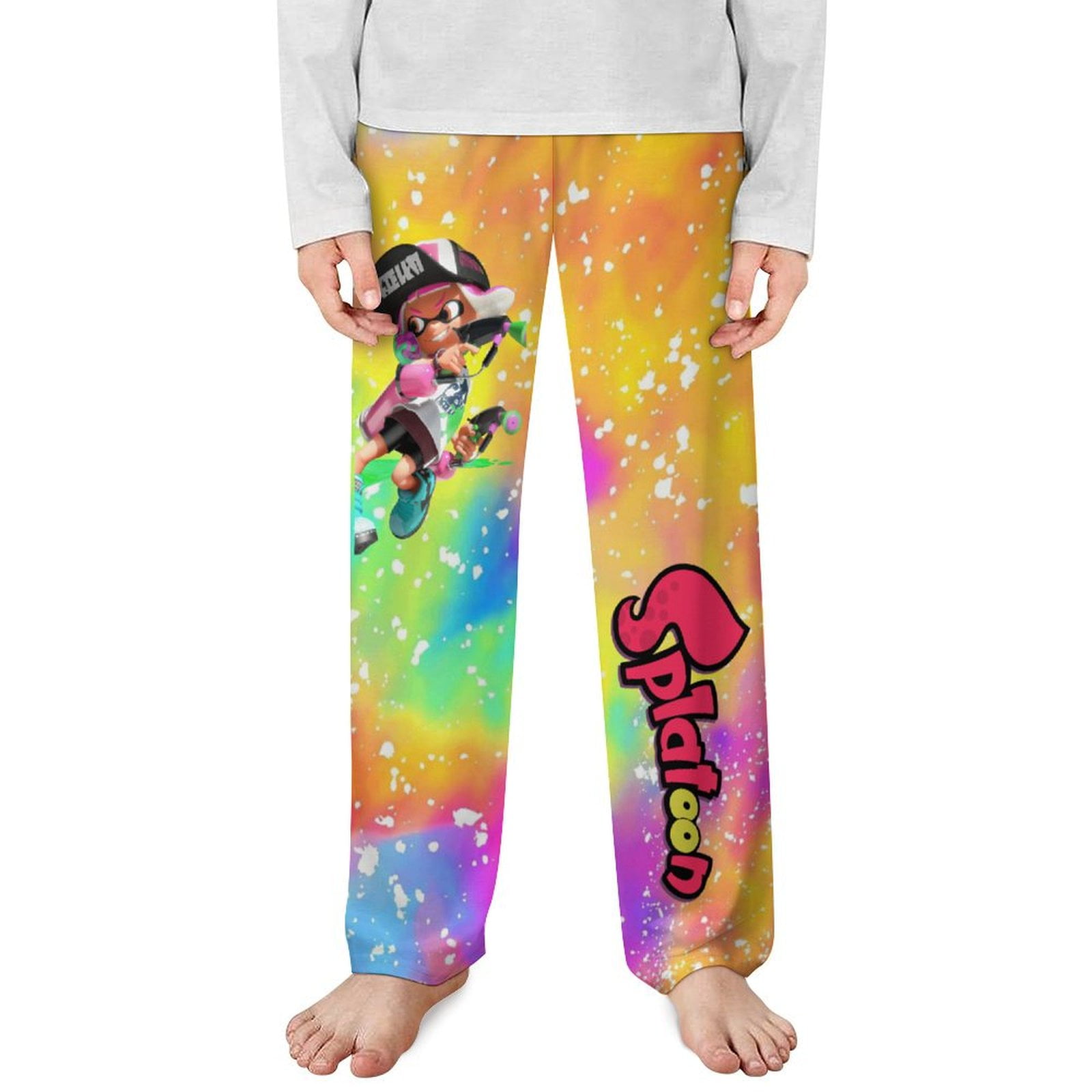 Logo Splatoon Cartoon Children's Pajamas Cozy Lounge Straight Leg ...