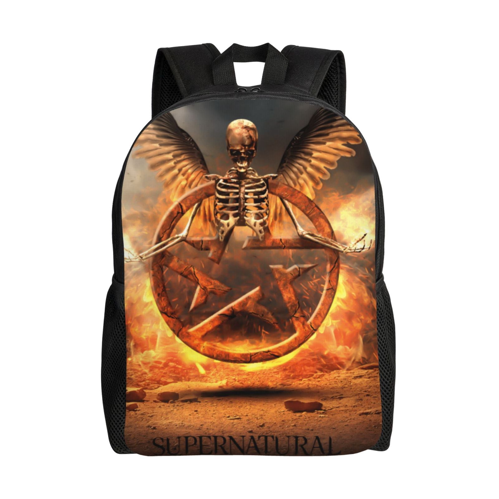 Logo Supernatural Unisex Backpack Laptop Daypack Adjustable Shoulders ...