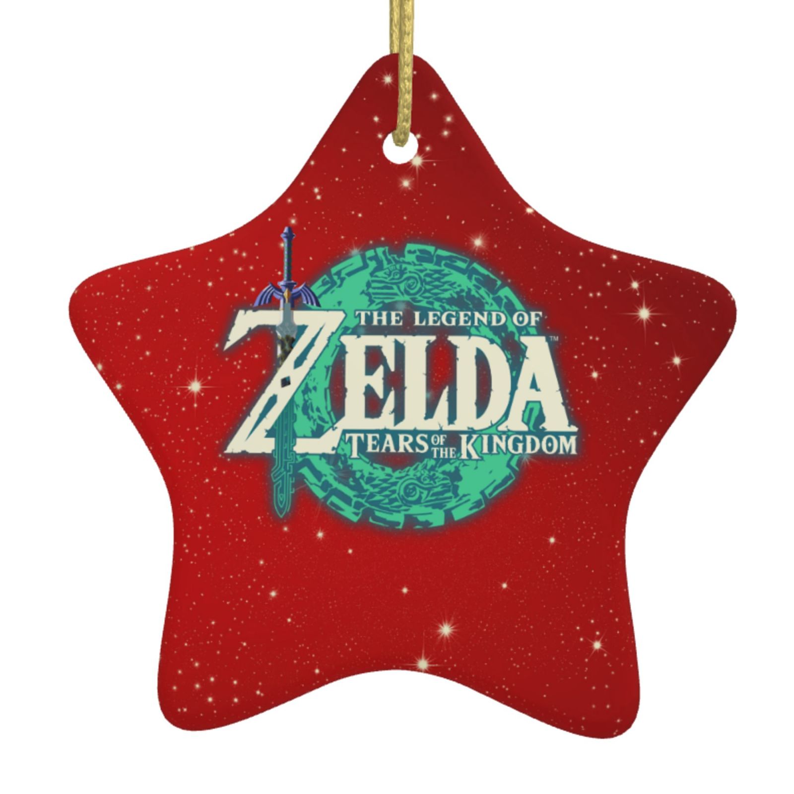Logo The Legend of Zelda Tears Christmas Ornaments Ceramic Star ...