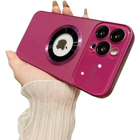 Logo View Glass Camera Protection Magnetic Case for iPhone, Compatible ...