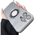 Logo View Matte Glass Camera Protection Magnetic Case for iPhone ...