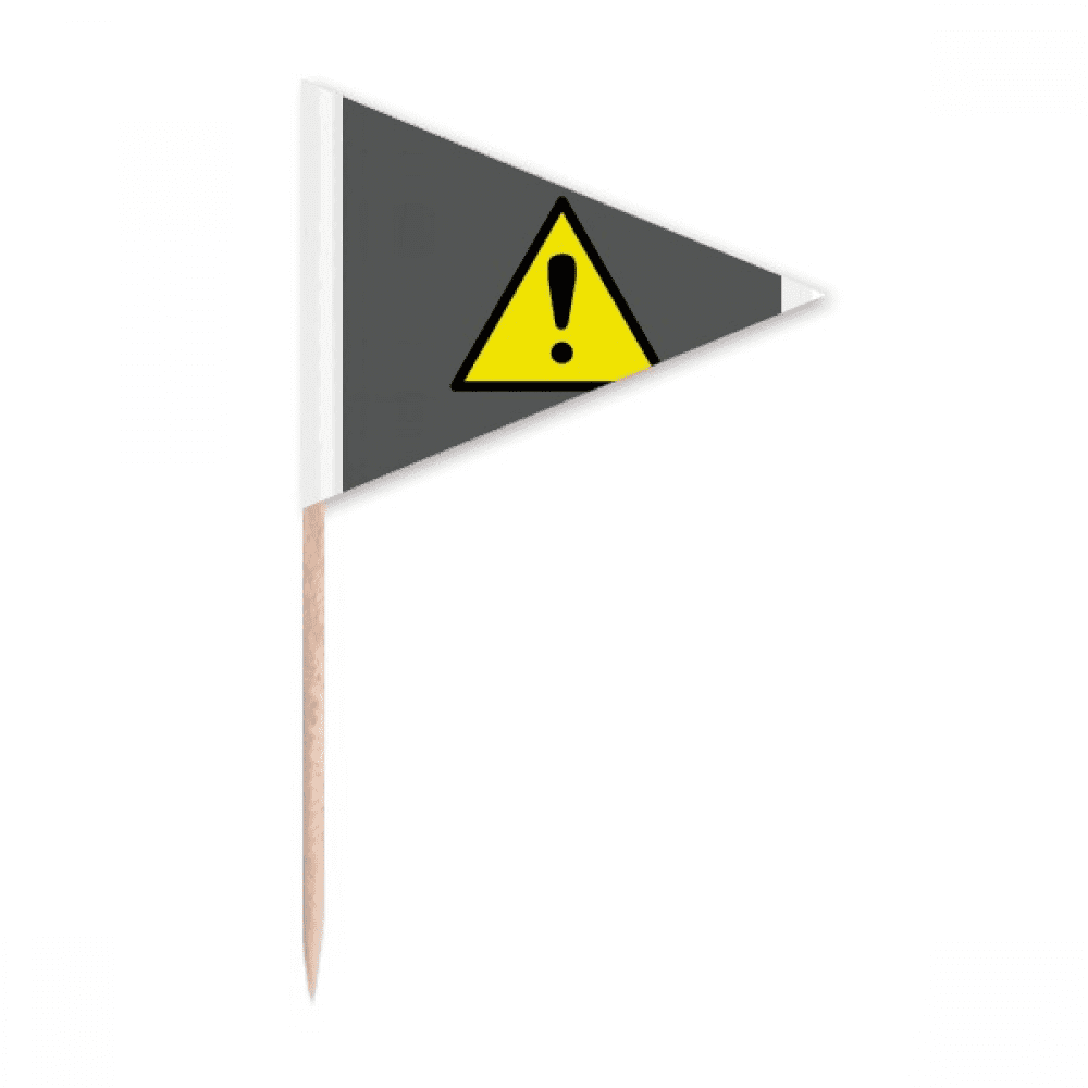 Logo Warning Art Deco Fashion Toothpick Triangle Cupcake Toppers Flag ...