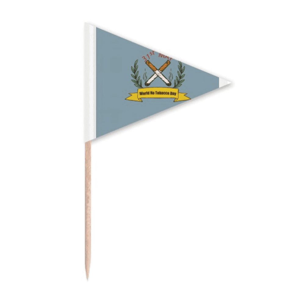 Logo World No Tobacoo Day Toothpick Triangle Cupcake Toppers Flag ...