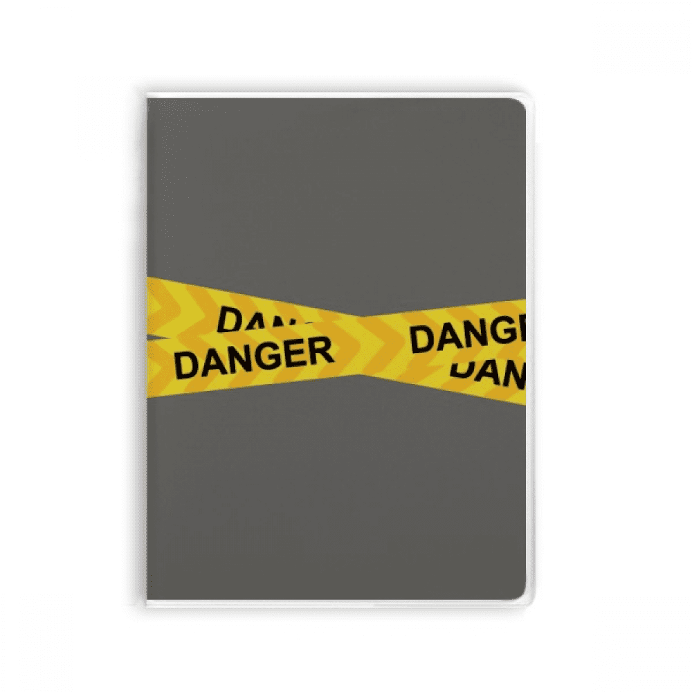 Logo Yellow Danger Line Art Deco Fashion Notebook Gum Cover Diary Soft ...