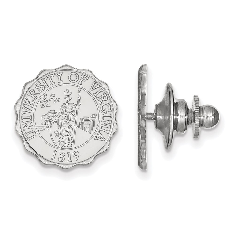 LogoArt Sterling Silver Rhodium-plated University of Virginia Crest ...