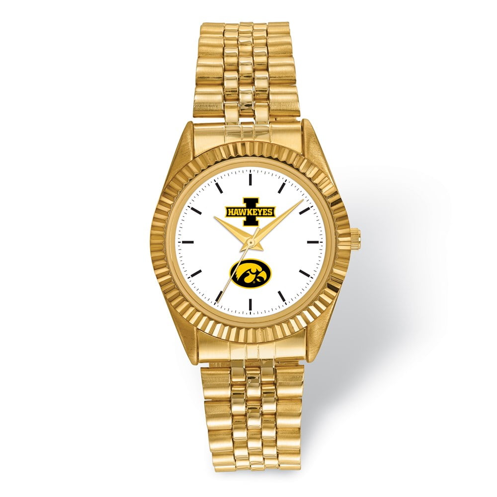 LogoArt University of Iowa Pro Gold-tone Gents Quartz Watch QUIA166 ...