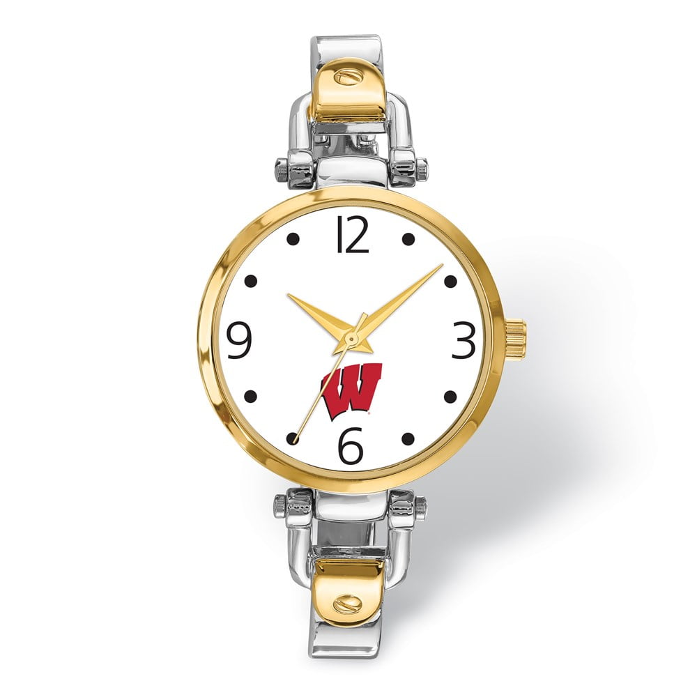 LogoArt University of Wisconsin Elegant Ladies Two-tone Quartz Bracelet ...