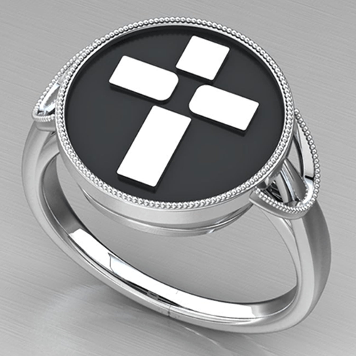 Logos Jewelry - In His Image Sterling Silver Cross Ring (Ladies ...
