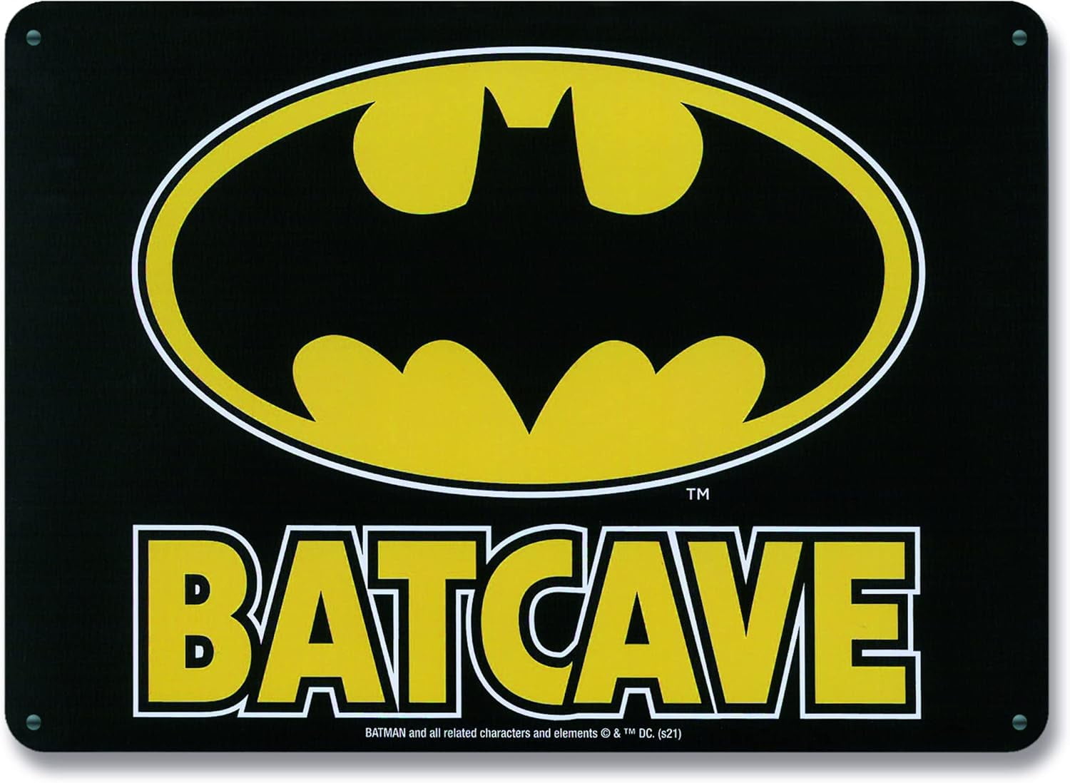 Logoshirt® DC Comics - Batman - Batcave - Small Tin plaque sign - Tin ...