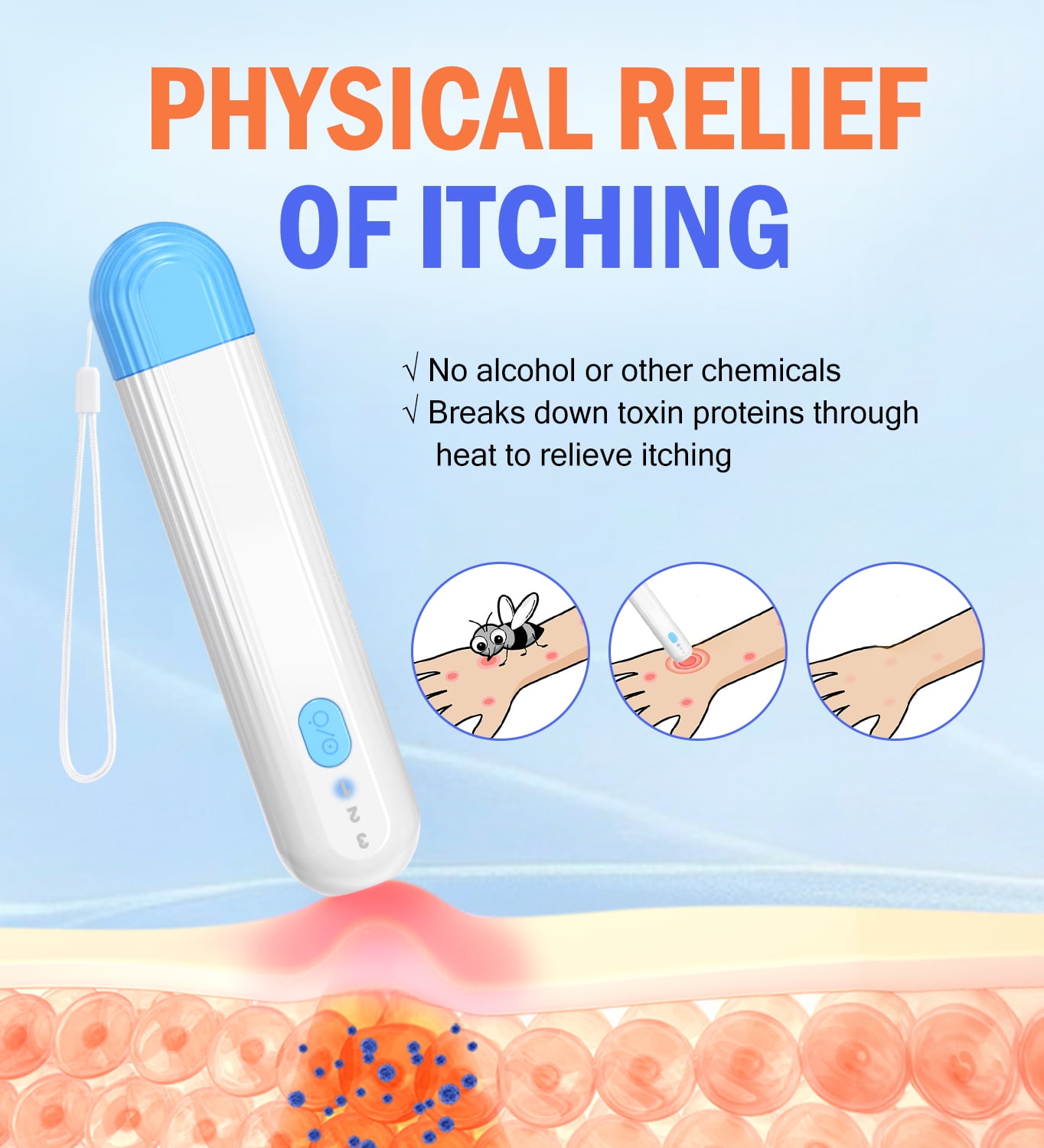 Loheer Mosquito and Bug Bite Itch Relief, Chemical-Free Treatment, Non ...