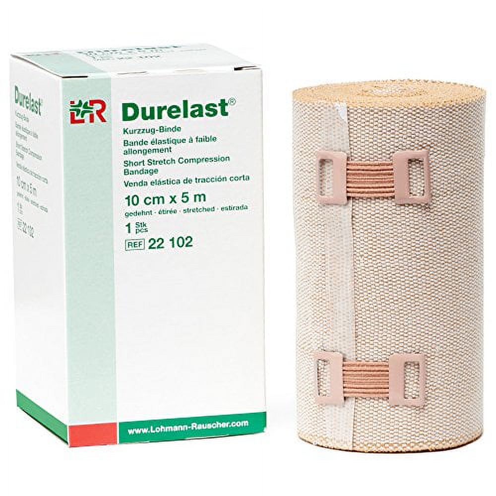 Lohmann & Rauscher-58413 Durelast Extra Short Stretch Bandage, Compression Bandage with 45% ...