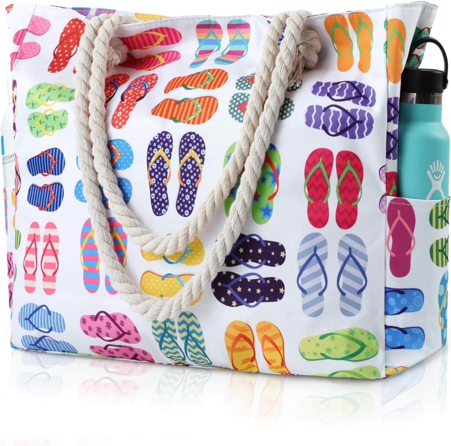 Lohol Women’s Beach Tote Bag – Large Waterproof and Sandproof Canvas ...