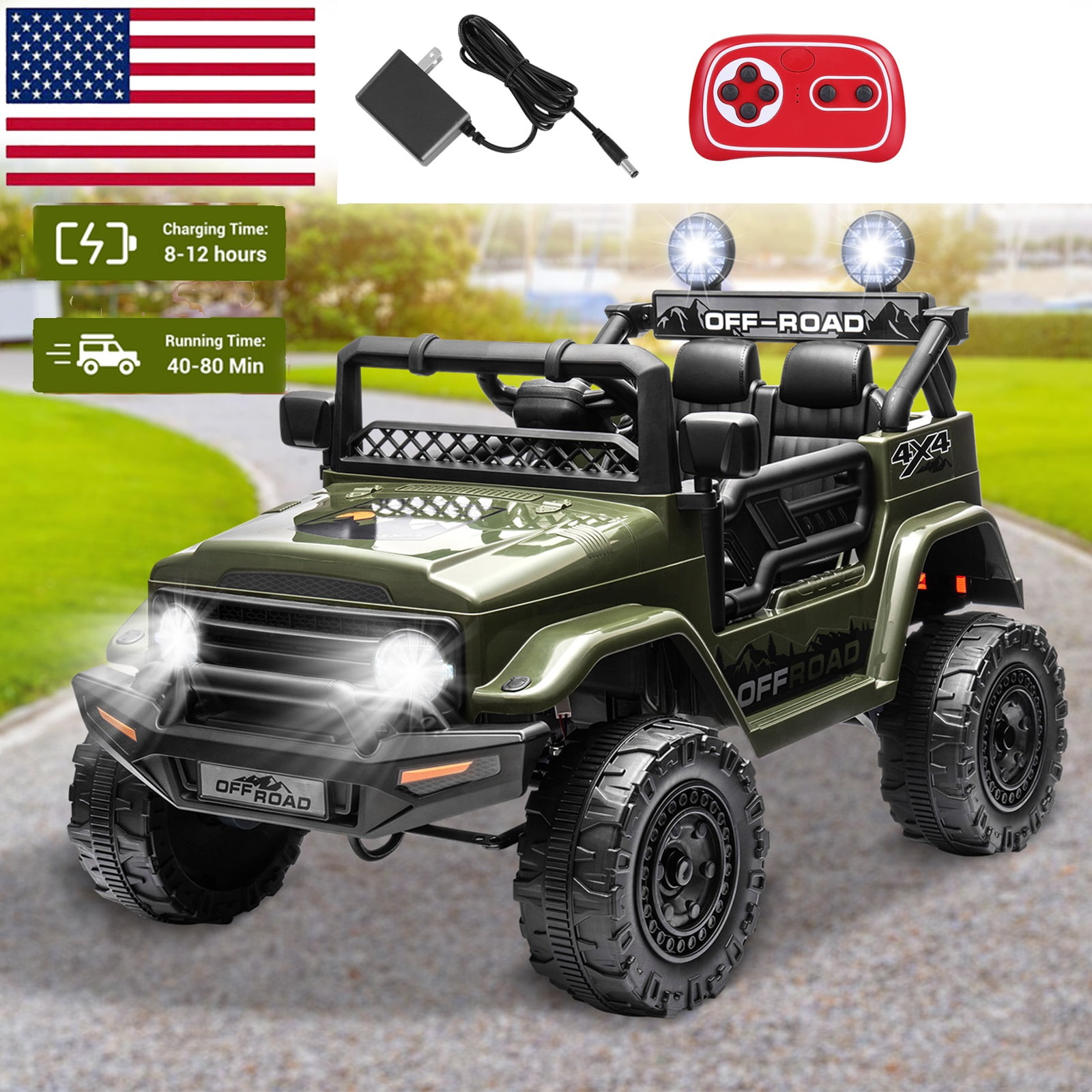 Lohoms 12V Kids Ride on Car, Electric Battery Powered Kids Ride on ...