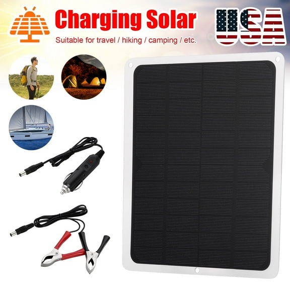 Renogy 10W 12V Solar Panel Battery Charger Maintainer Trickle Charge ...