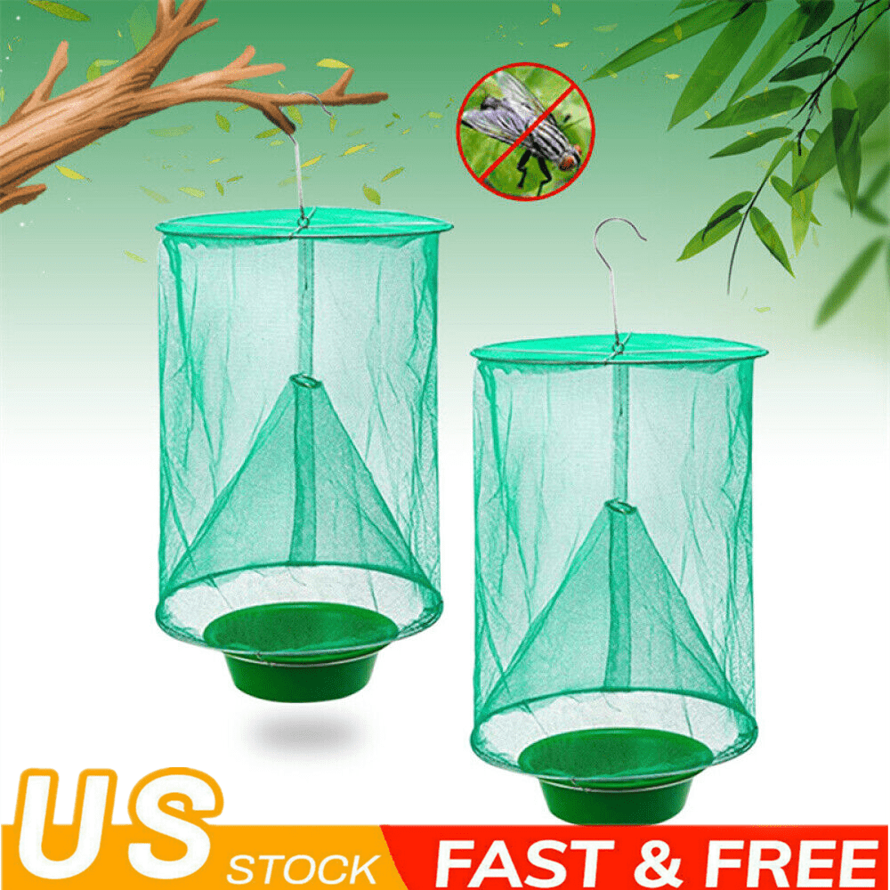 Lohoms Ranch Fly Traps, 2 Packs Outdoor Fly Trap Catcher Killer Bug ...