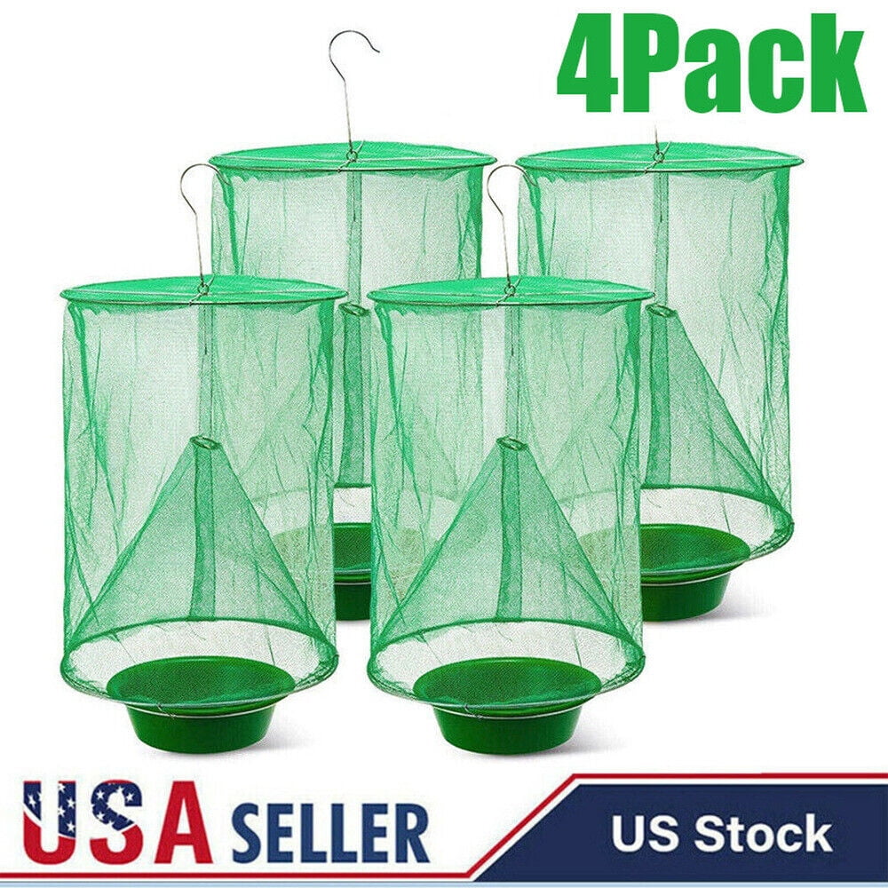 Lohoms Ranch Fly Traps, 4 Packs Outdoor Fly Trap Catcher Killer Bug ...