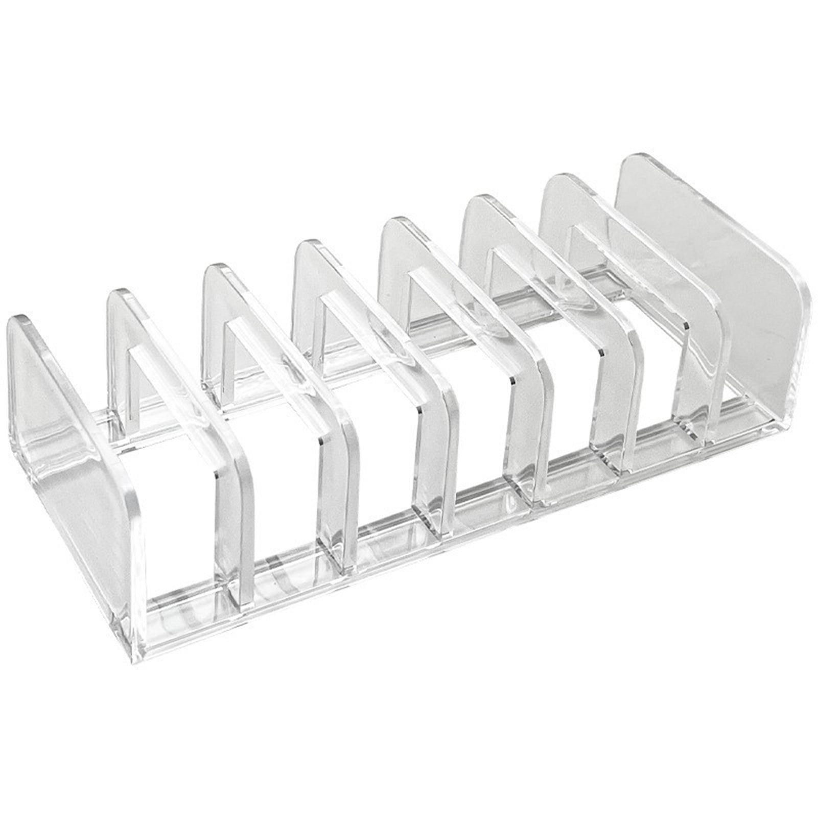 Lohuatrd 1/2Pcs Storage Rack 7 Compartments Clear Makeup Organizer Tray ...
