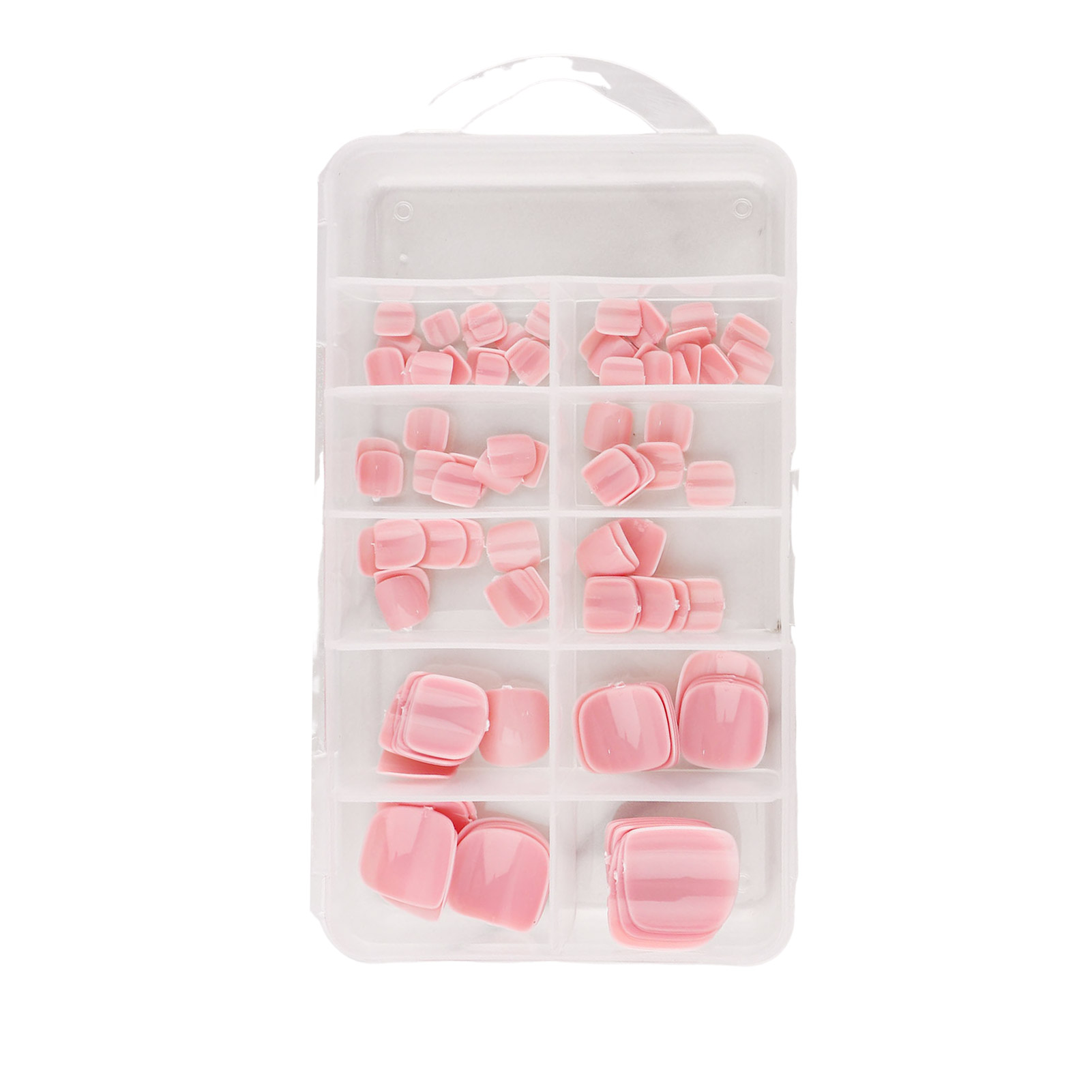 Lohuatrd 120Pcs/Box Multicolored Short Press-on Toenails Solid Color ...