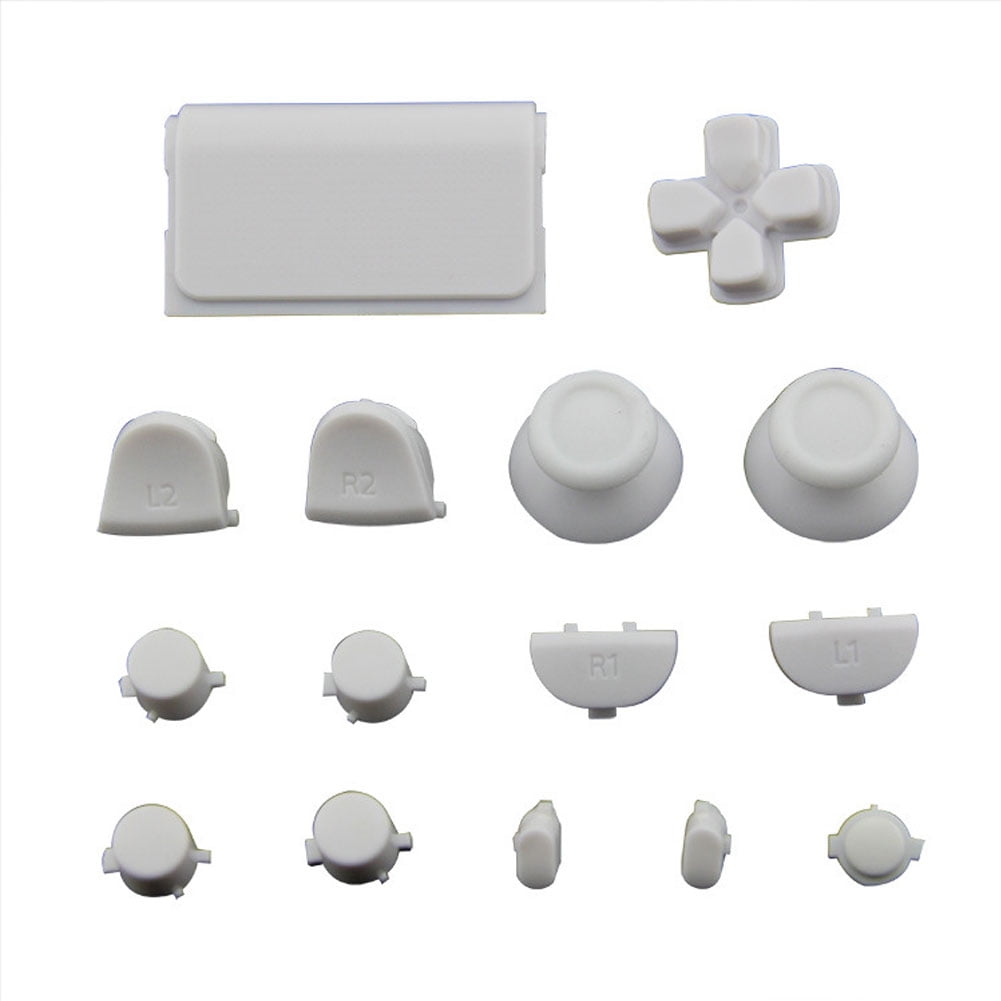 Lohuatrd 15Pcs/Set Replacement Parts Solid Color Buttons Kit for PS4 ...