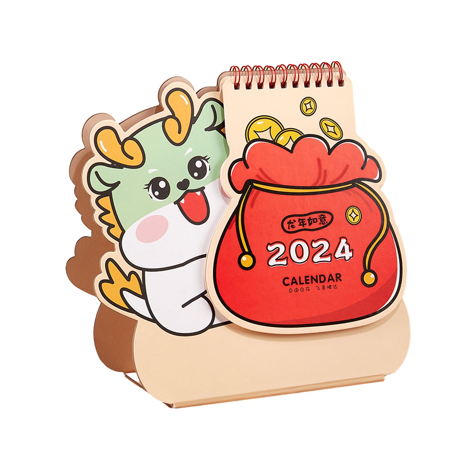 Lohuatrd 2024 Cute Desk Calendar Cartoon Practical Festive Daily ...