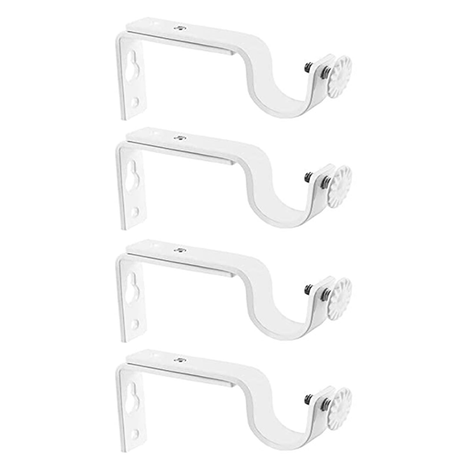 Lohuatrd 4Pcs Curtain Rod Bracket Easy Installation Curtain Rod Holders ...