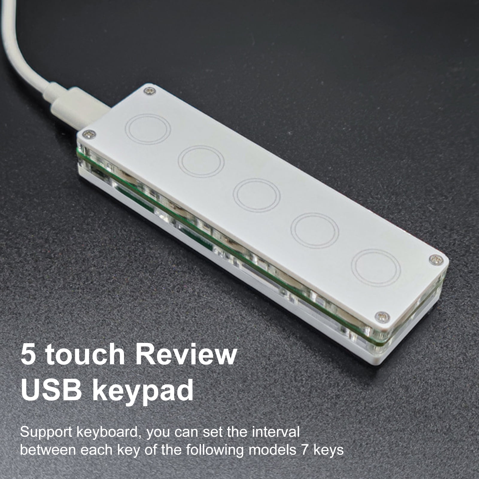 Lohuatrd 5-Key Wired Mini Keypad Programmable Compact Design Universal ...