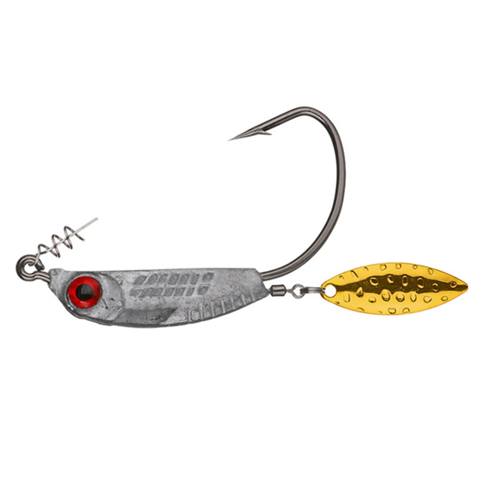 Lohuatrd Barbed Crank Hook 360 Degree Rotation Lightweight Fish Shape ...