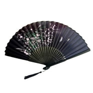 Vintage Handheld Folding Fan Dance Performance Fan Craft Hollow Folding ...