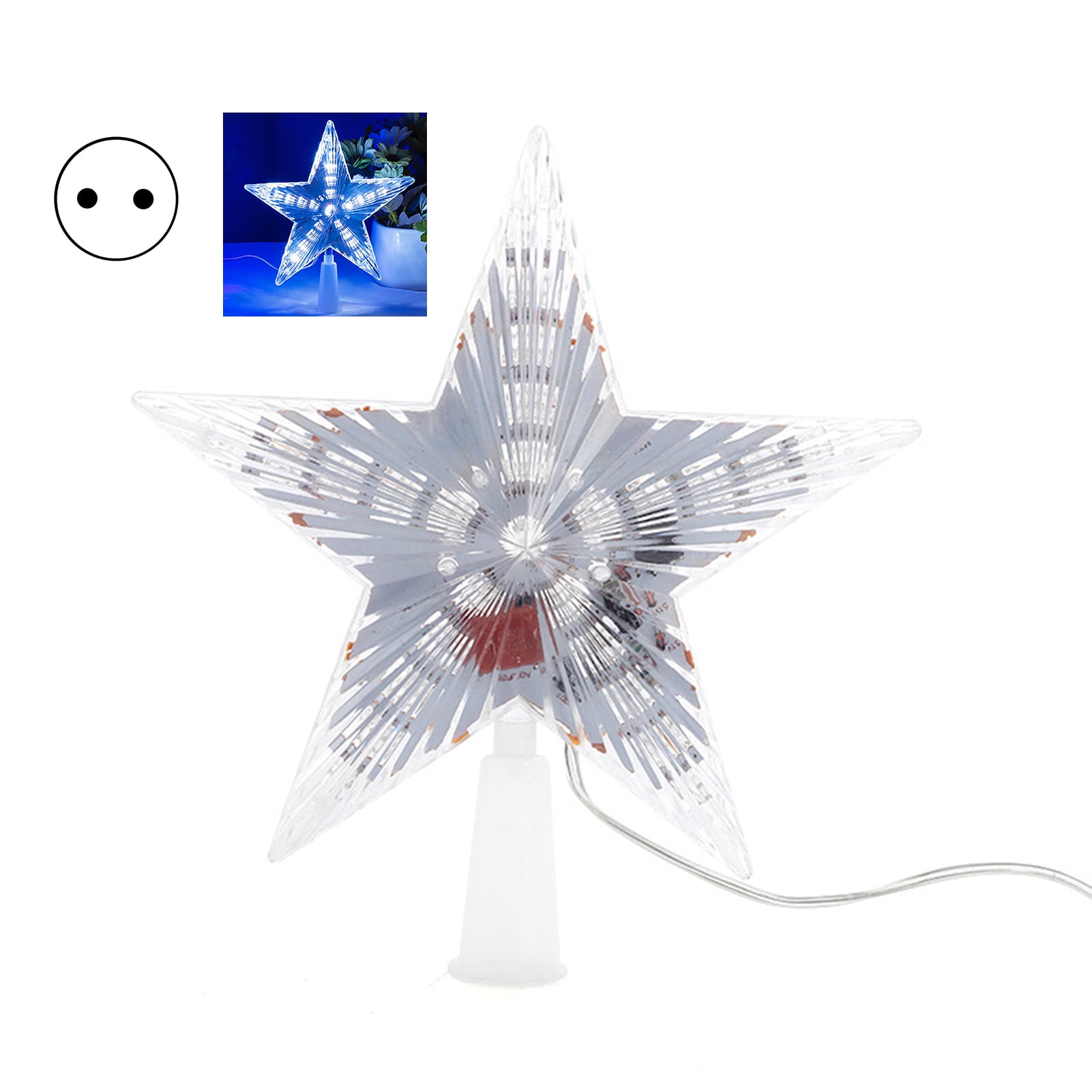 Lohuatrd Christmas Tree Topper LED Lighted Star Tree Topper Waterproof ...