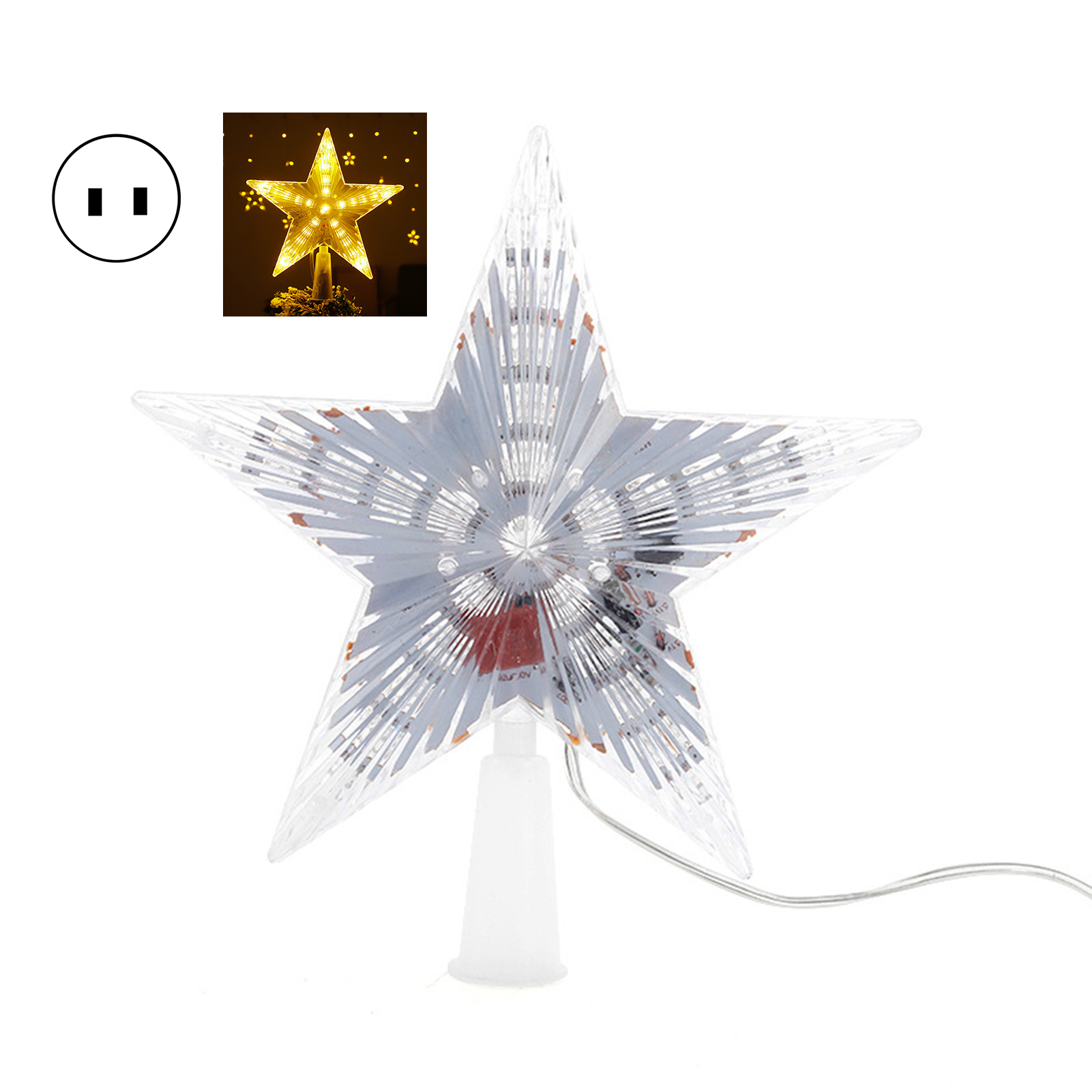 Lohuatrd Christmas Tree Topper Light Star Tree Topper with 20 LED ...