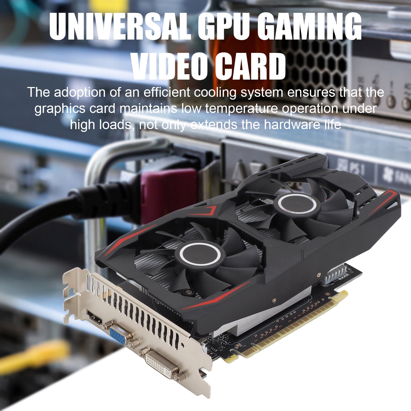 Lohuatrd Computer Graphics Card Dual Fan Design PCI-E 128-bit Interface ...