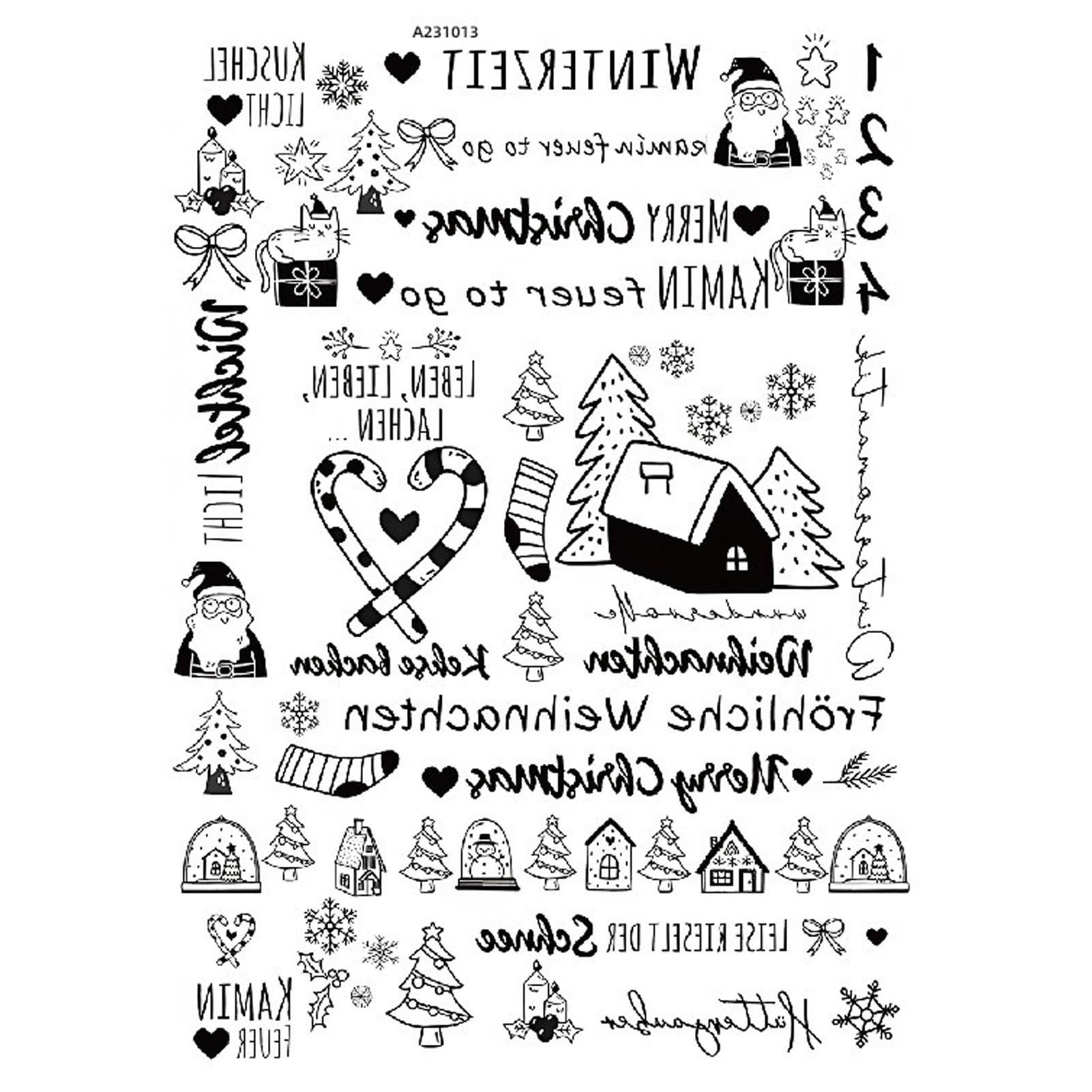 Lohuatrd Creative Candle Tattoos DIY Stickers Rich Clear Patterns ...