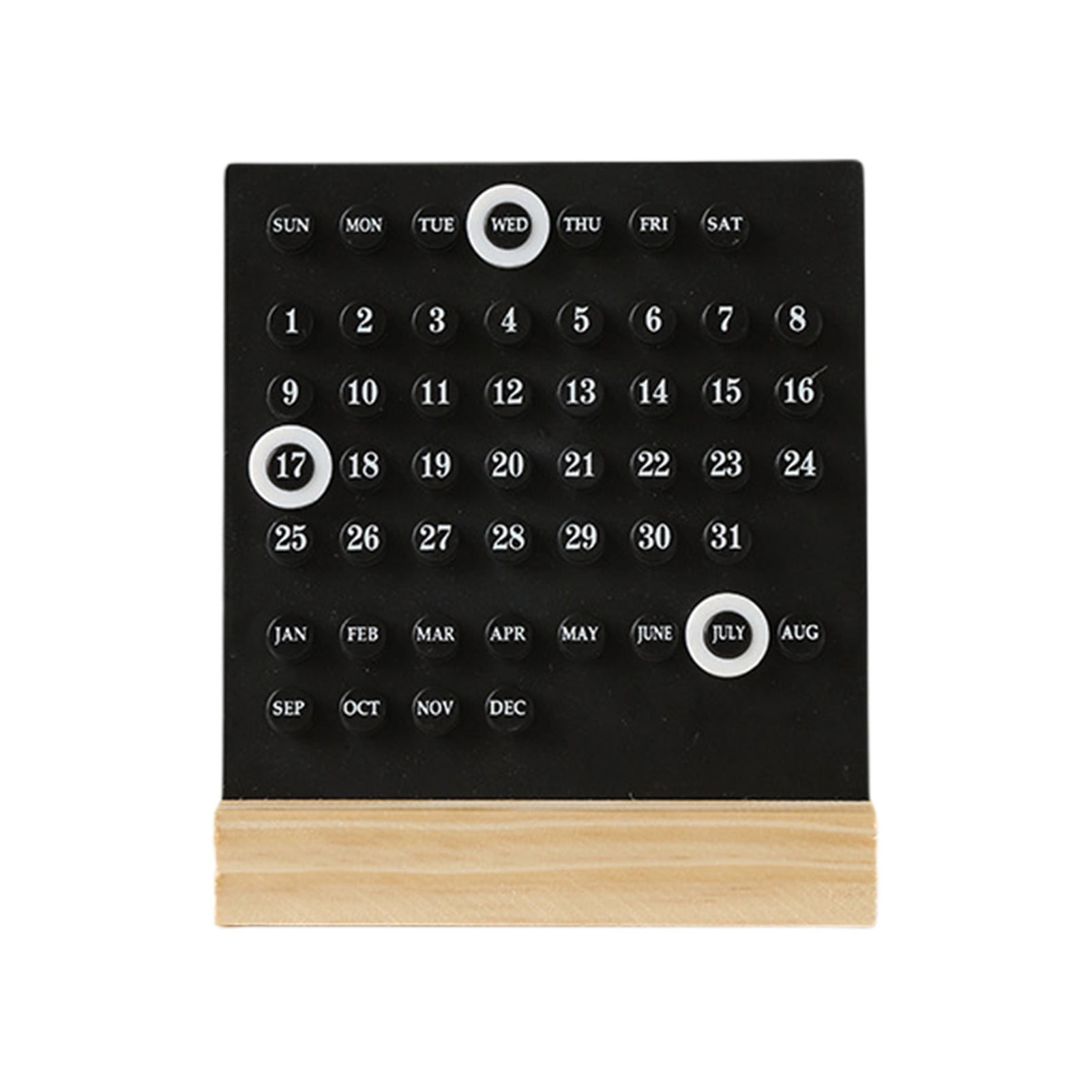 Lohuatrd Creative Wooden Calendar Ornament with Circle Year of 2024 ...