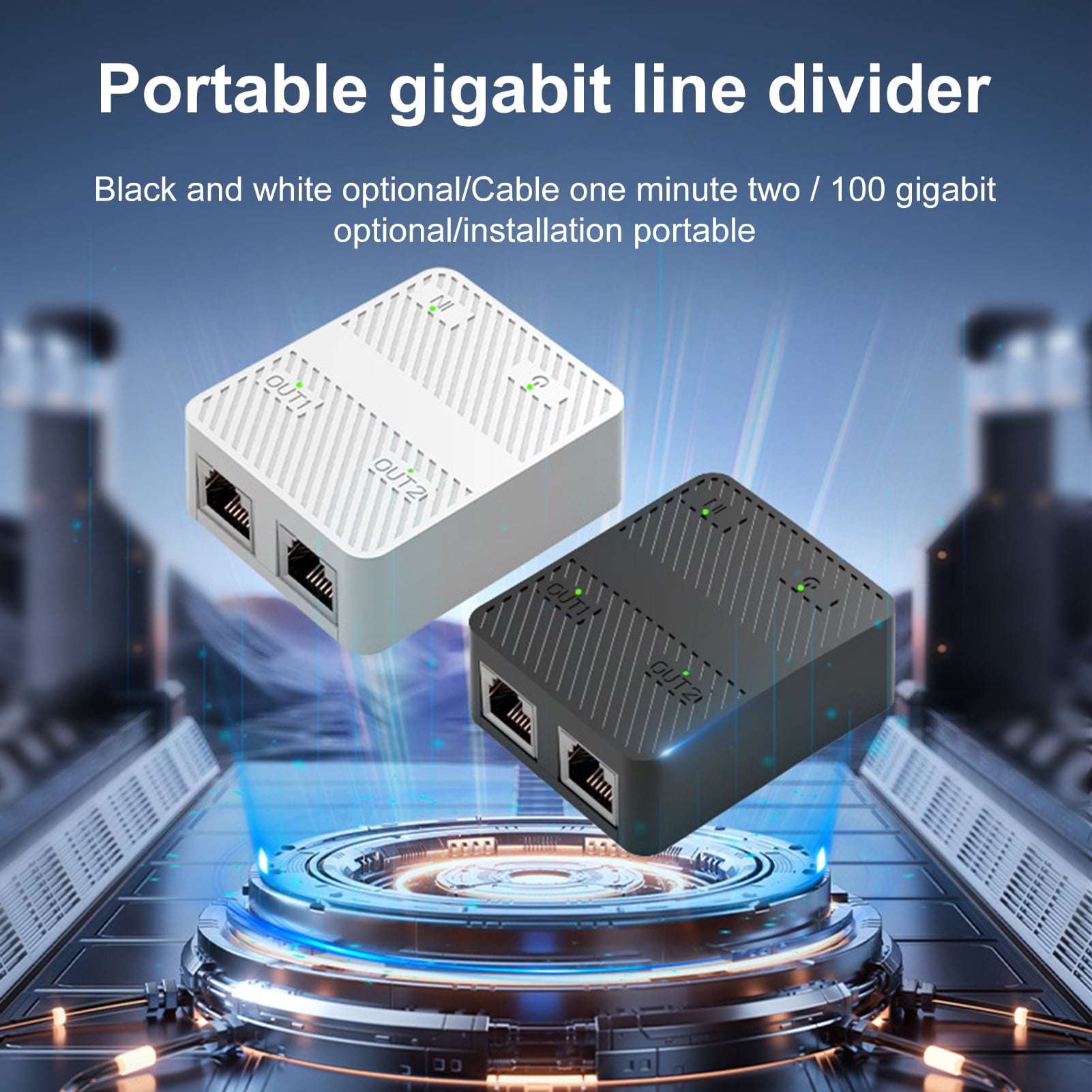 Lohuatrd Ethernet Splitter 100Mbps High-Speed Plug-and-Play Wide ...