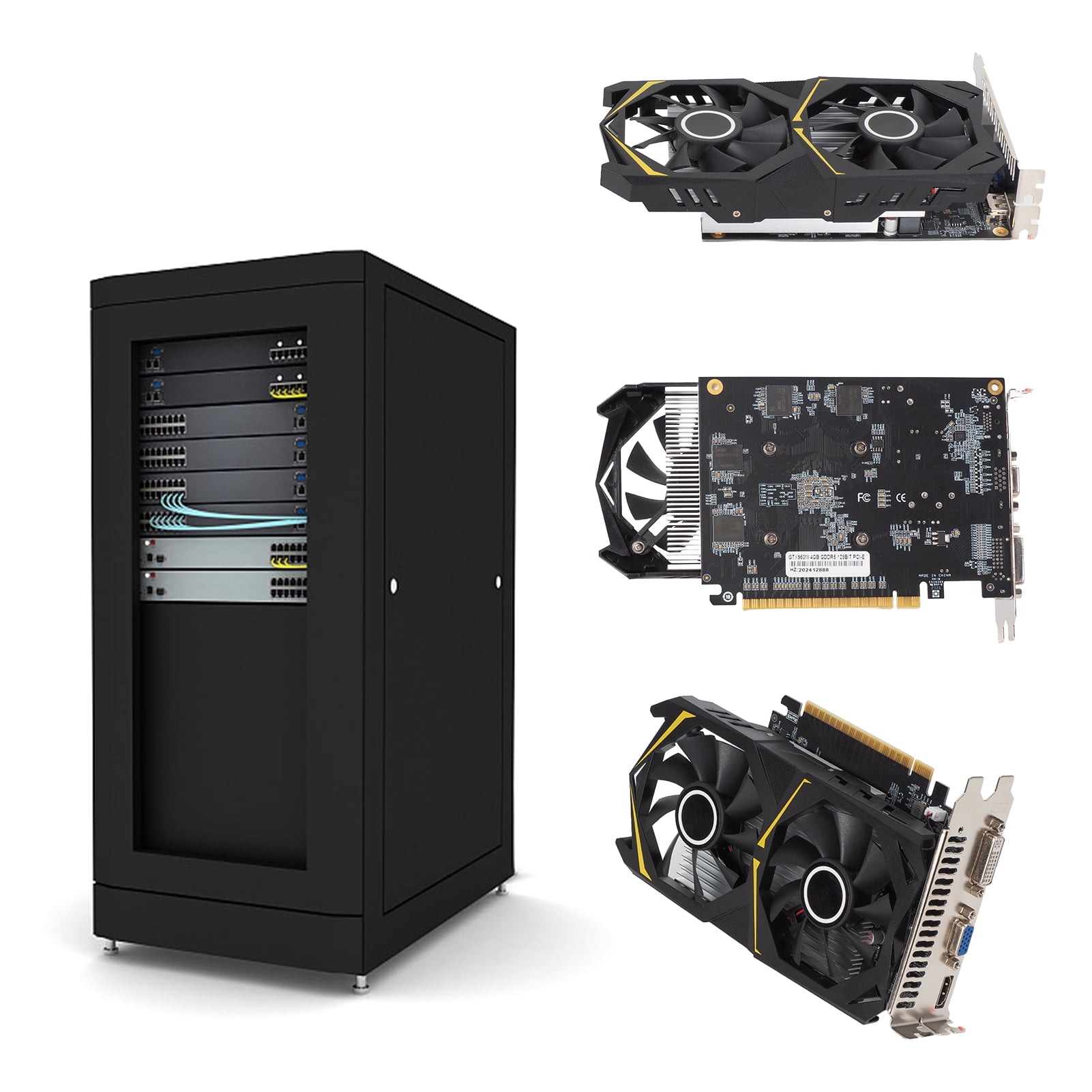 Lohuatrd Graphics Card Dual Fan Design 4GB GDDR5 128-bit PCIE Interface ...