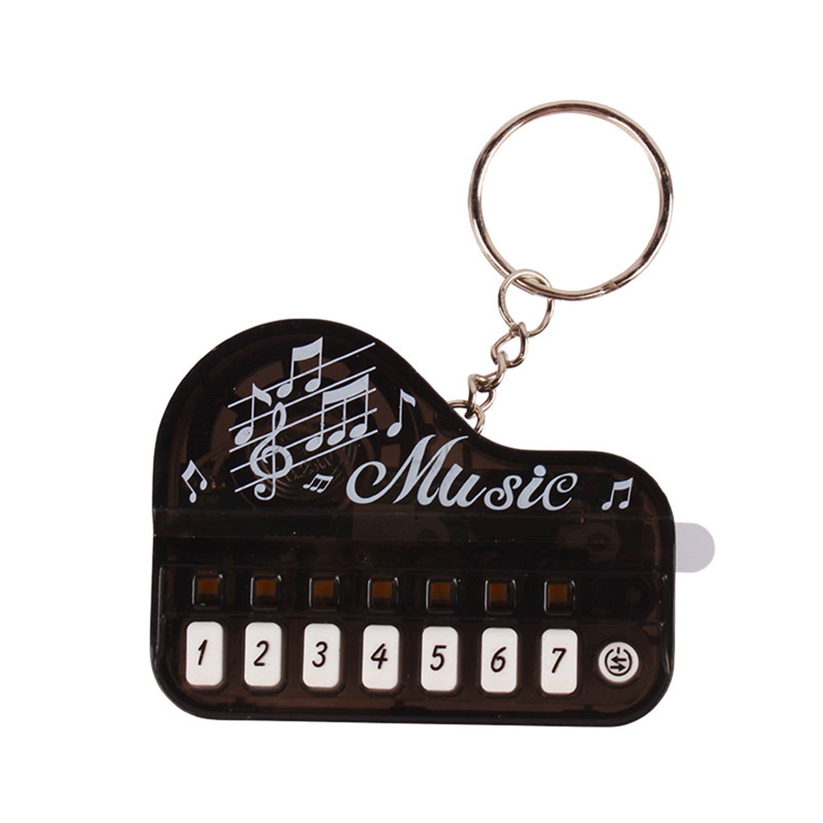 Lohuatrd Keychain Pendant Mini Electronic Piano Shape 8 Keys Light ...