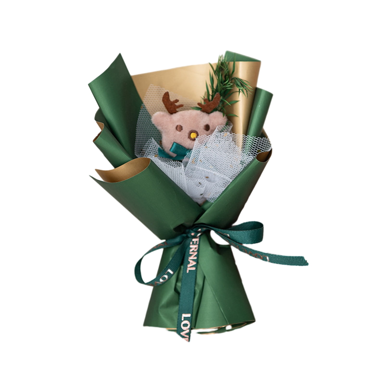 Lohuatrd Mini Christmas Bouquet Artificial Pine Needles Pine Cone ...
