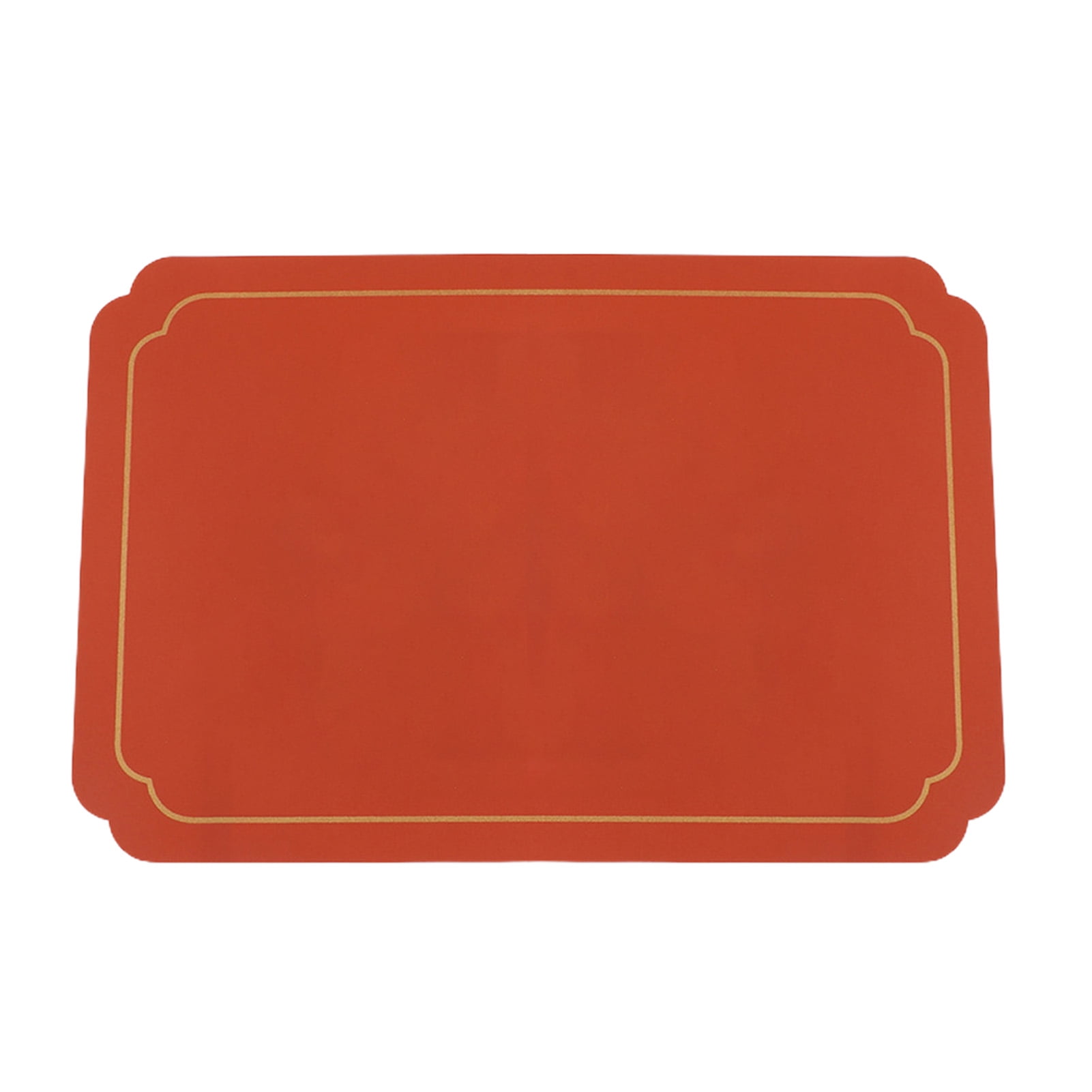 Lohuatrd Nordic Placemat Rectangular Gold Edge Design Heat Resistant ...