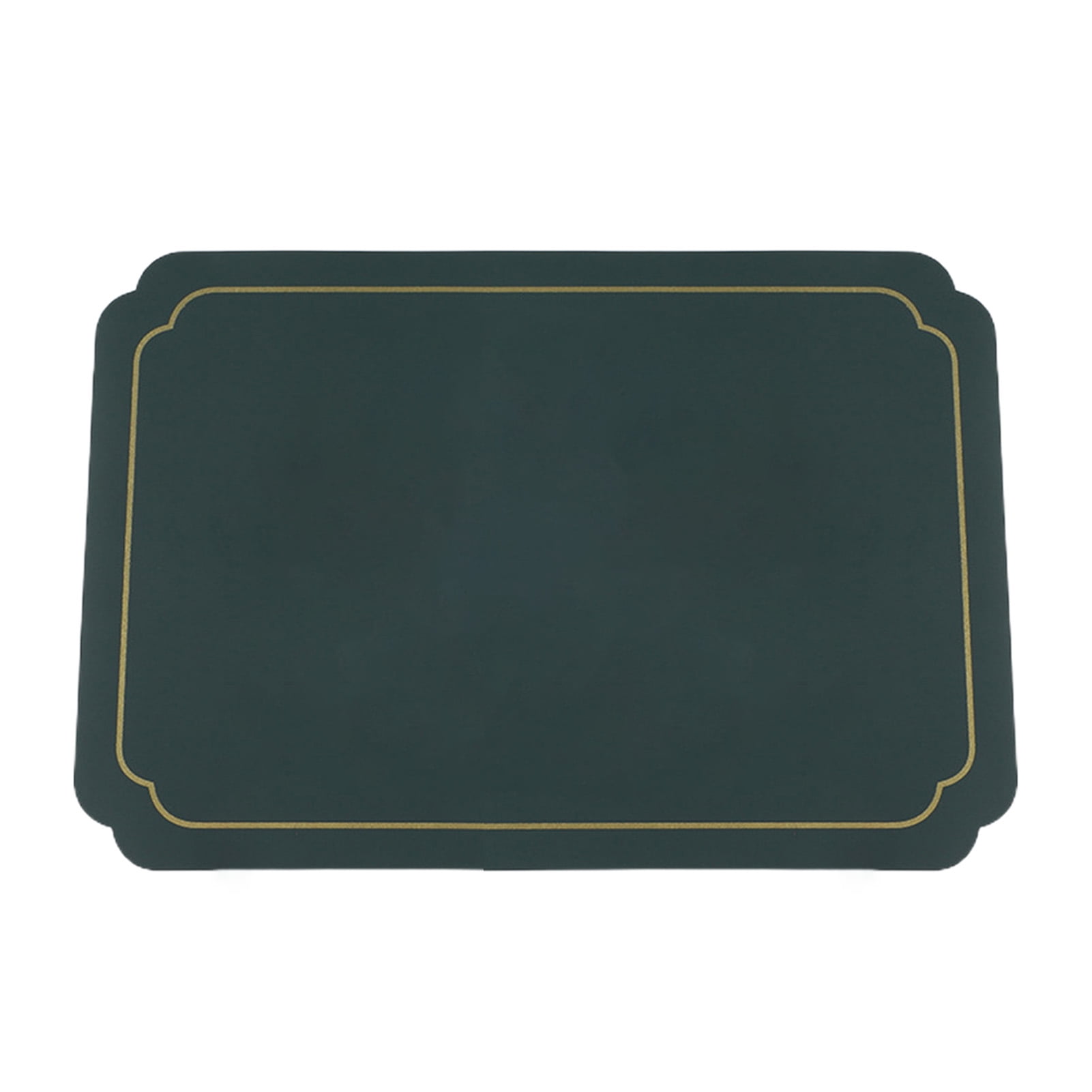 Lohuatrd Nordic Placemat Rectangular Gold Edge Design Heat Resistant ...