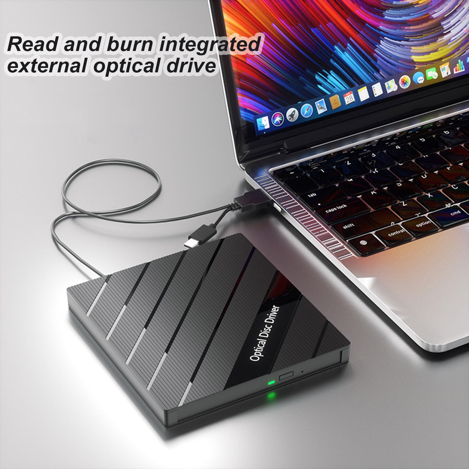 Lohuatrd Portable DVD USB 3 0 Type C 7 in 1 Compact Disc Burner with ...
