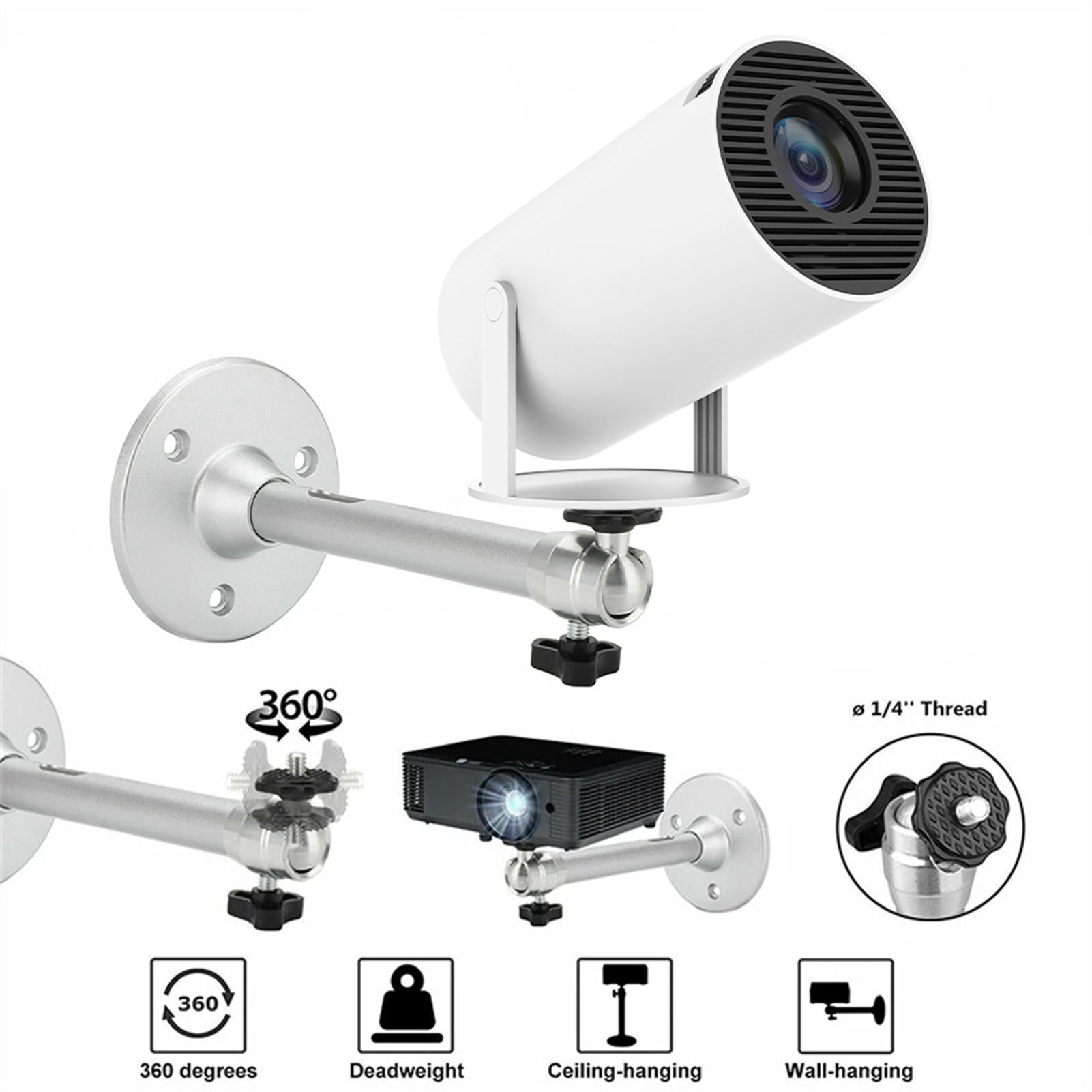 Lohuatrd Projector Bracket High Stability Easy to Install 360-Degree ...